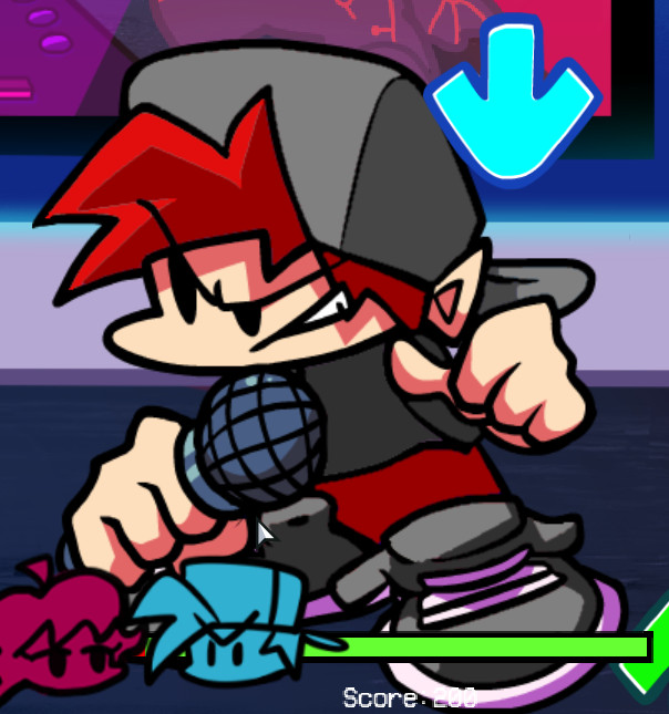 Red and Black Boyfriend Reanimated Mod for Friday Night Funkin' | FNF Mods