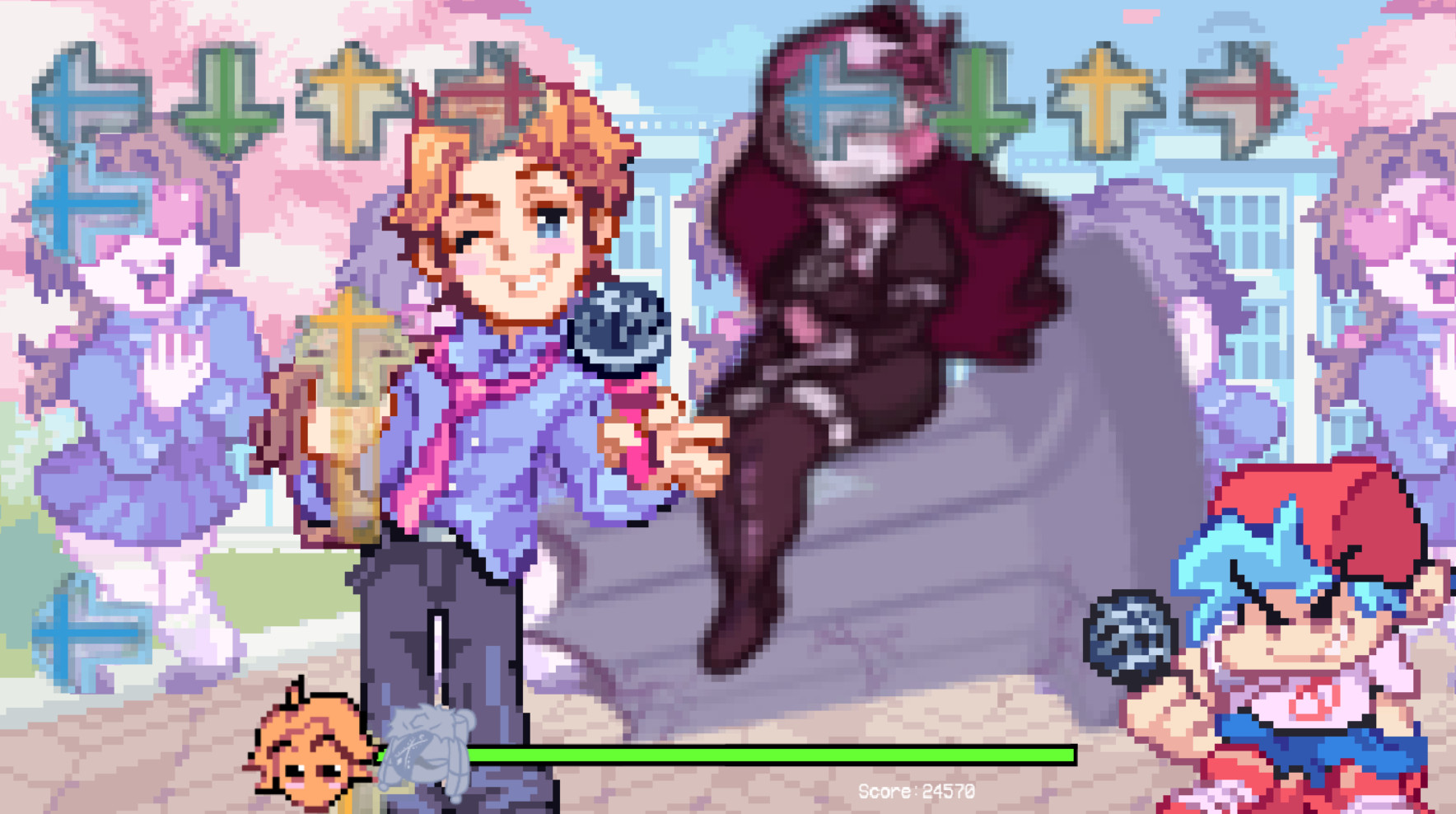 Servante as Girlfriend! But pixel. . . Mod for Friday Night Funkin ...