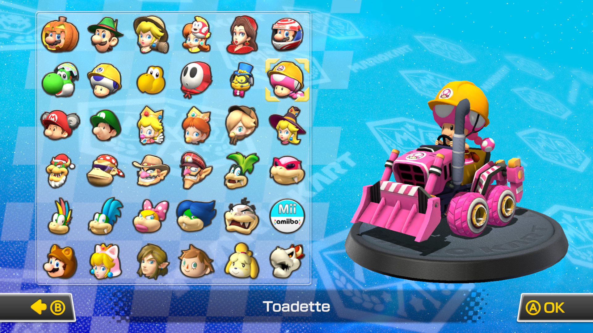 Builder Toadette from MKT Mod for Mario Kart 8 | MK8 Mods
