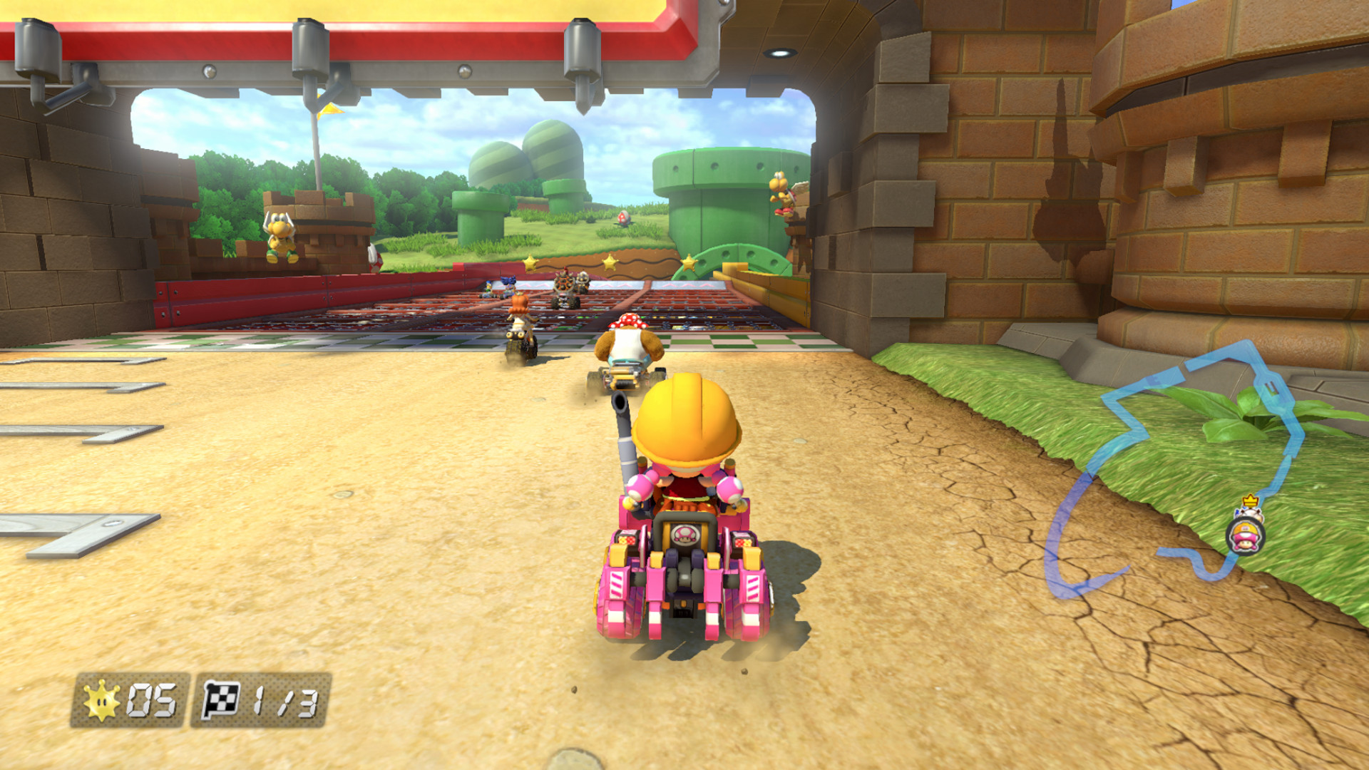 Builder Toadette from MKT Mod for Mario Kart 8 | MK8 Mods