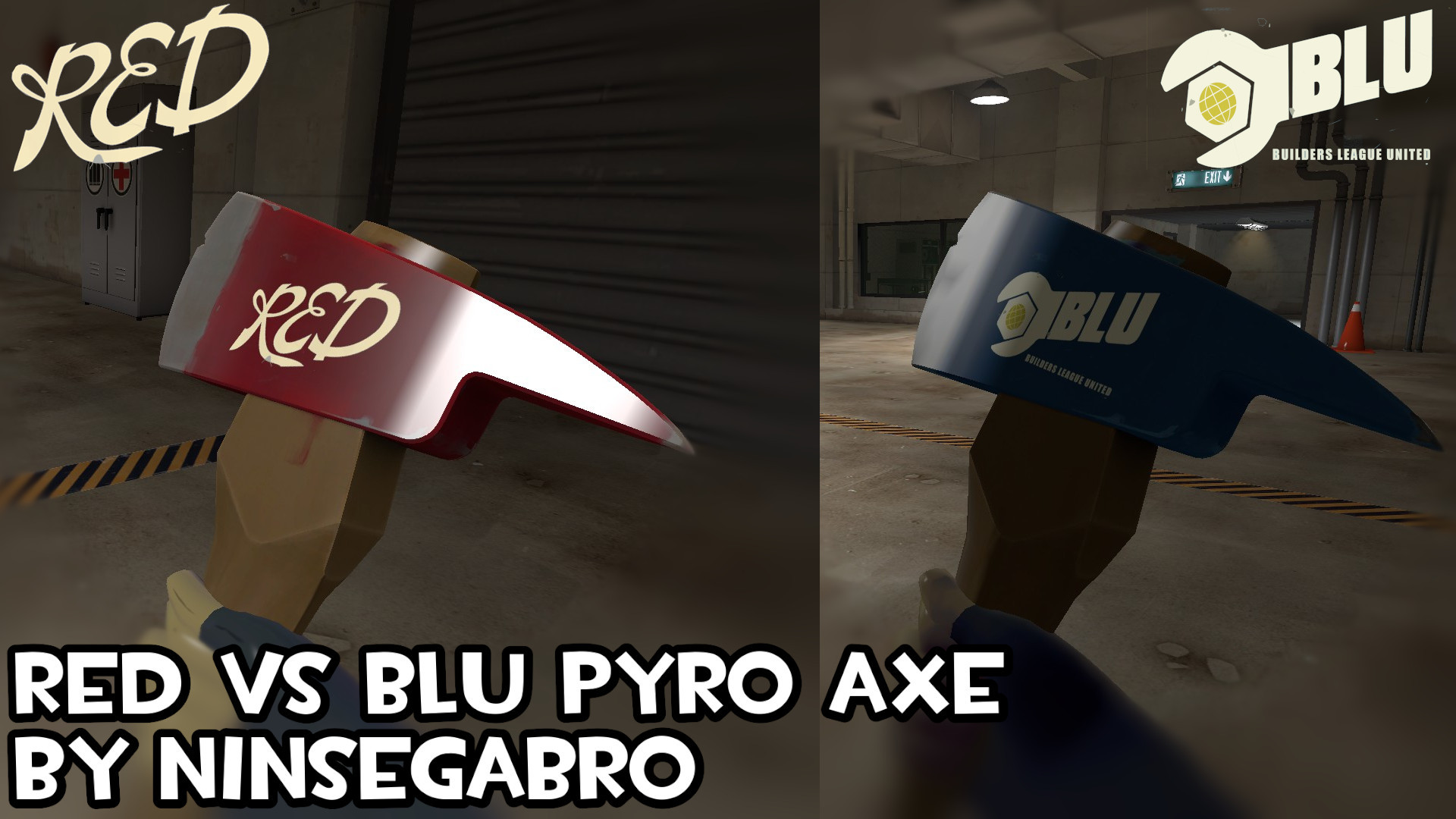 RED vs BLU Pyro axe Mod for Team Fortress 2 | TF2 Mods