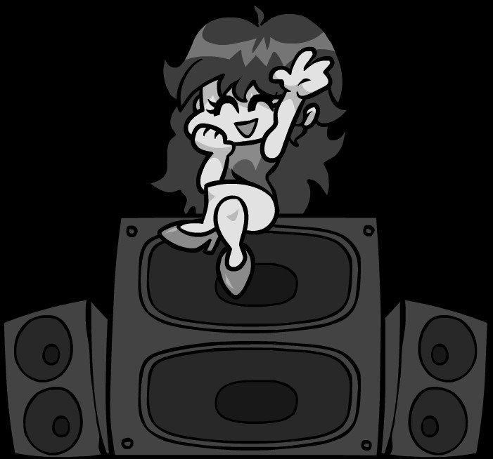 Gf But... Black And White [UPDATE] Mod for Friday Night Funkin' | FNF Mods