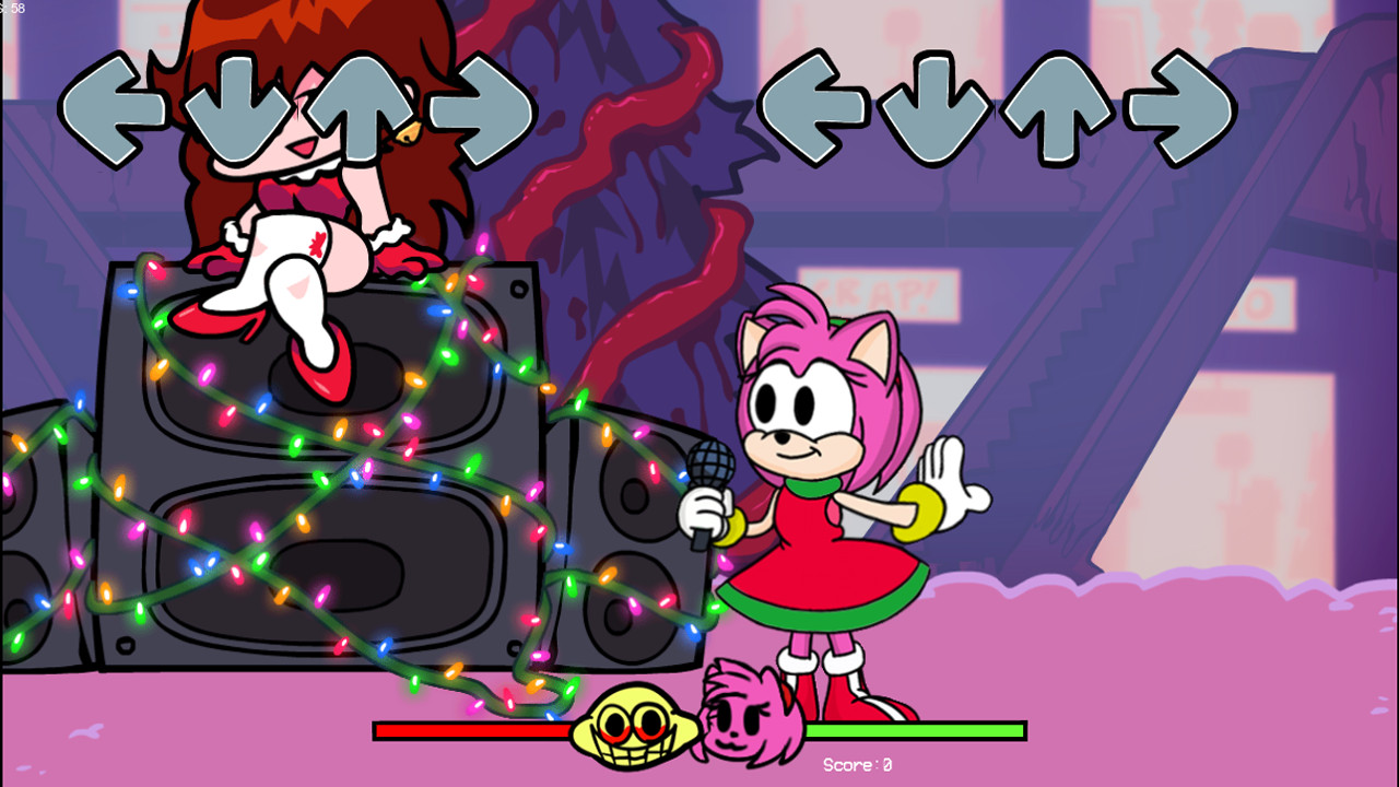 Amy Rose over Boyfriend Mod for Friday Night Funkin' | FNF Mods
