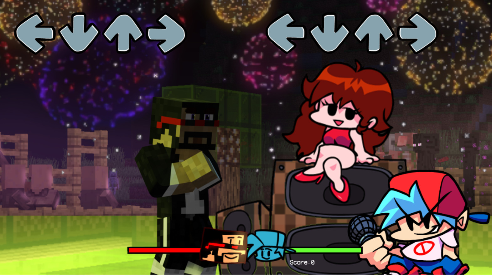 FridayNightFunkin Vs Minecraft [Friday Night Funkin'] [Mods]