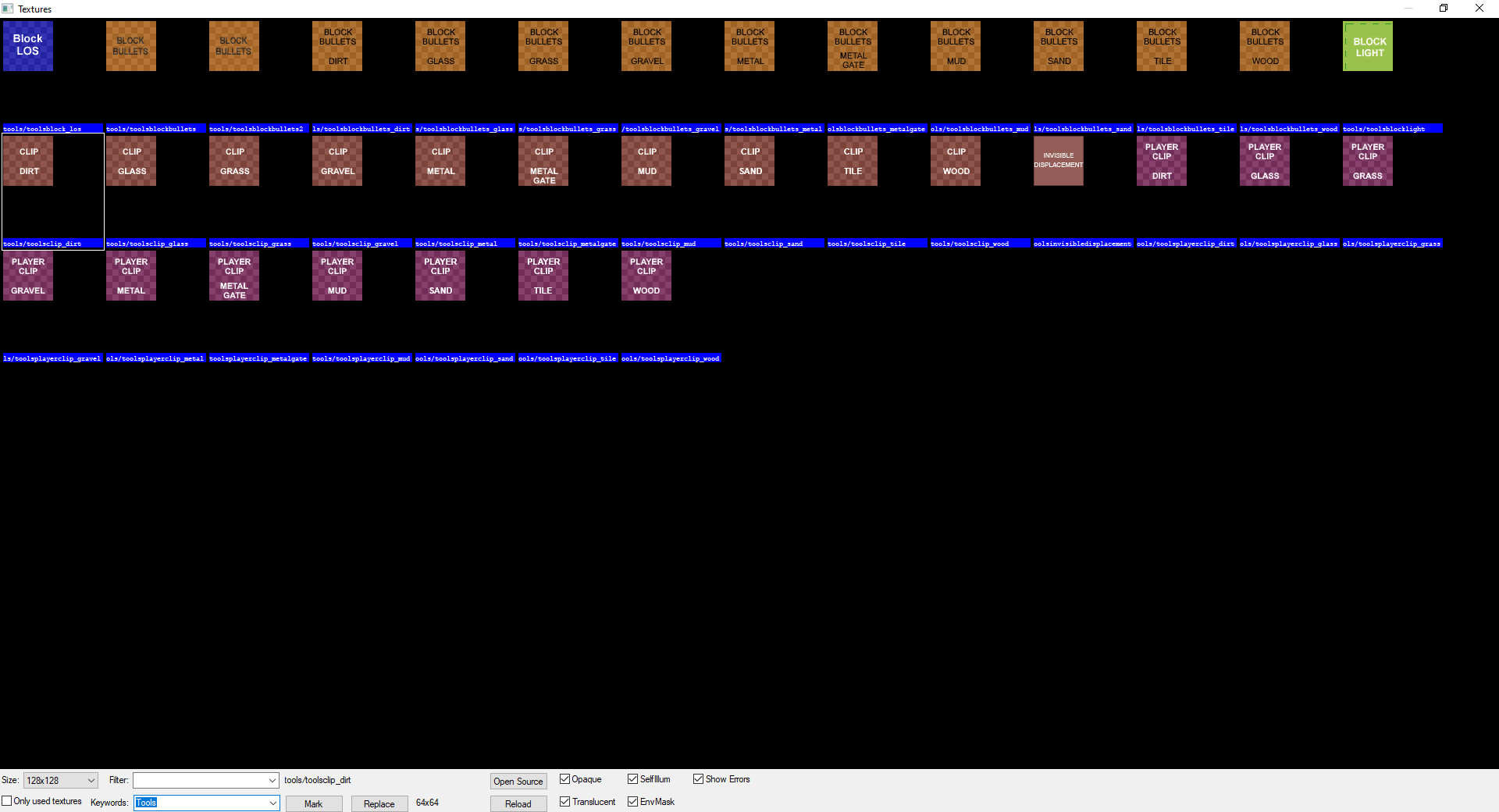 Surfaceprop Tool Texture Pack [Source Engine] [Mods]