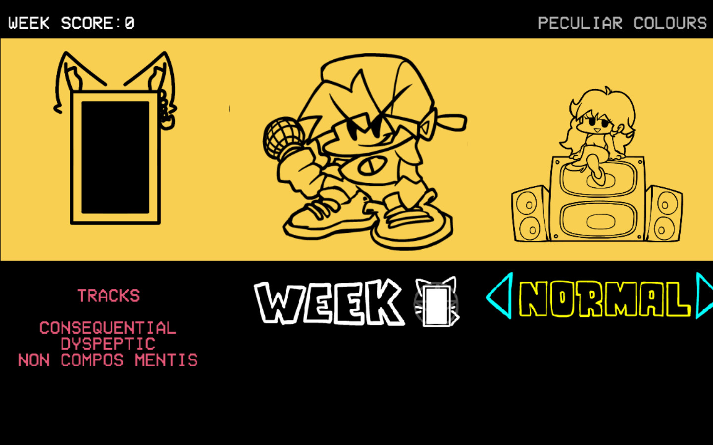 Peculiar Colours Mod for Friday Night Funkin' | FNF Mods