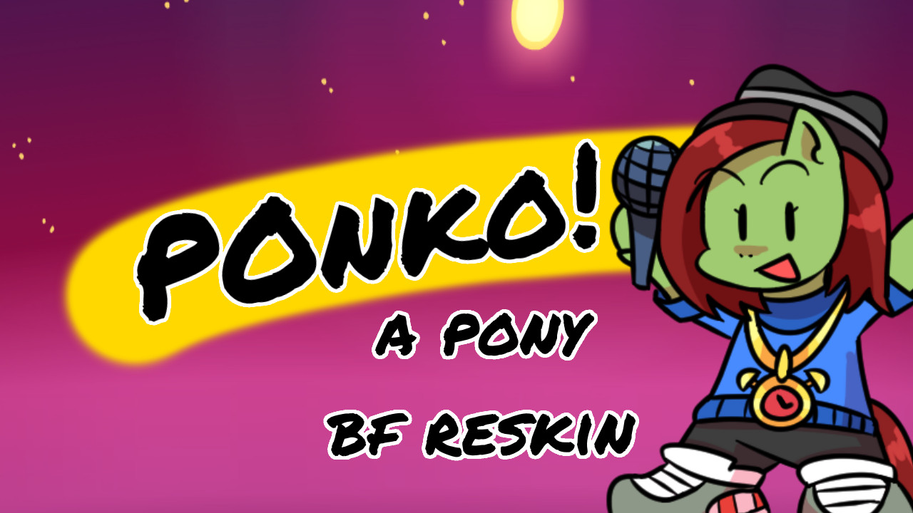 Playable Ponko - Pony Boyfriend Reskin Mod for Friday Night Funkin ...