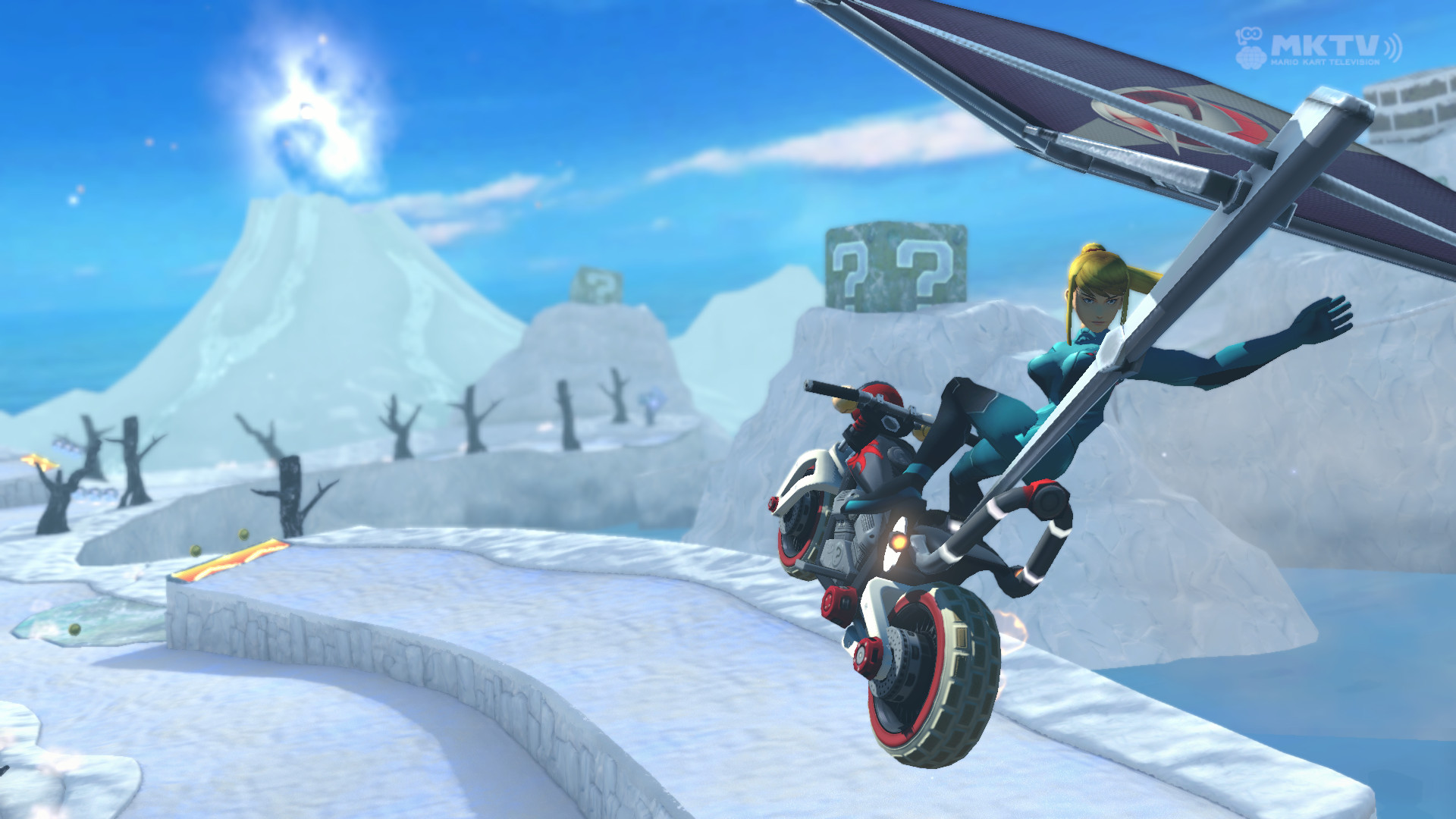 Samus Aran in MK8 (+Zero Suit) Mod for Mario Kart 8 | MK8 Mods