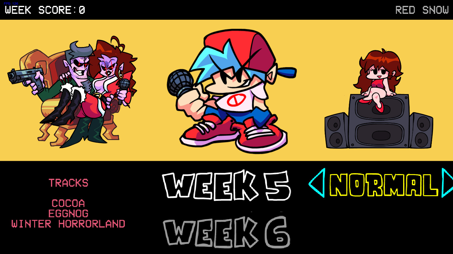 campaign menu UI characters with color! Mod for Friday Night Funkin ...