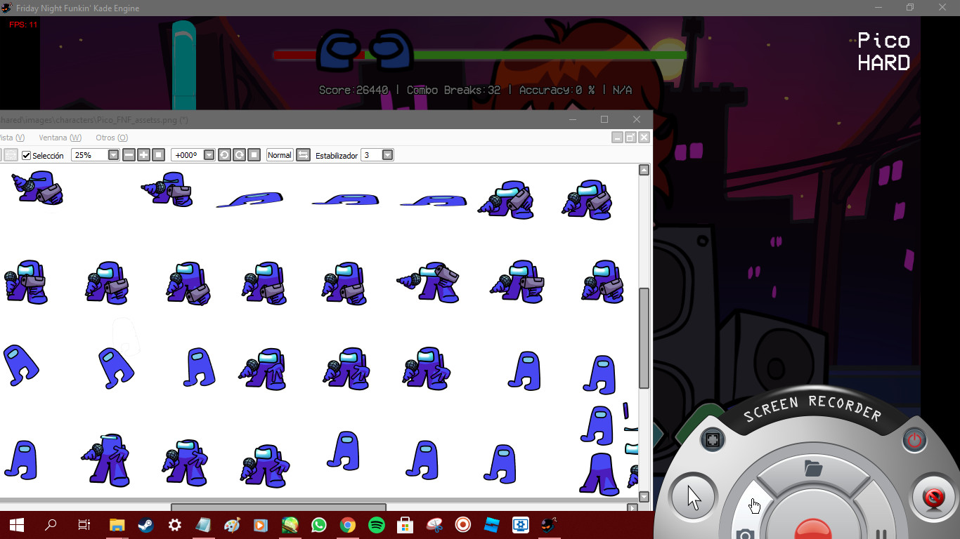 among us(blue) over pico (beta) [Friday Night Funkin'] [Mods]