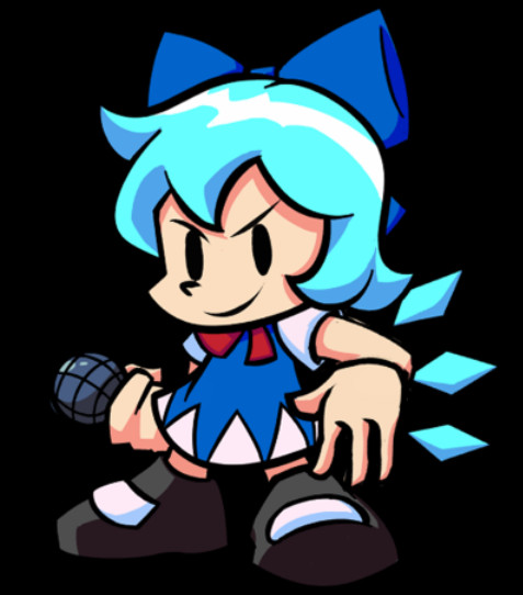 Cirno over boyfriend Mod for Friday Night Funkin' | FNF Mods