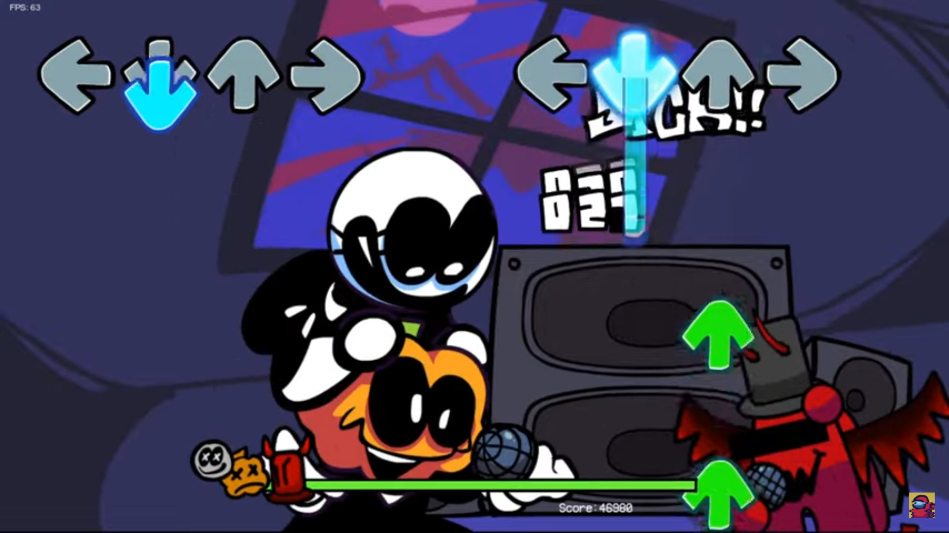 Red The Devil over BF Mod for Friday Night Funkin' | FNF Mods