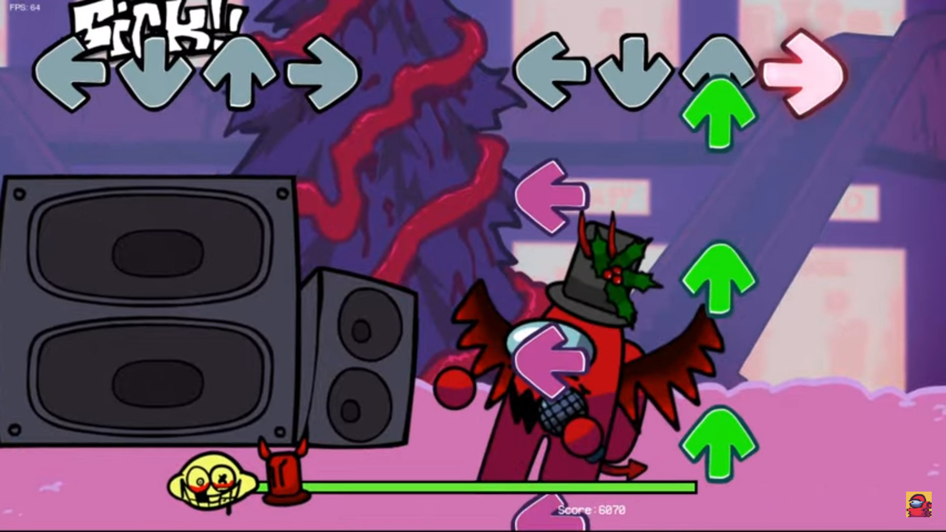 Red The Devil over BF Mod for Friday Night Funkin' | FNF Mods