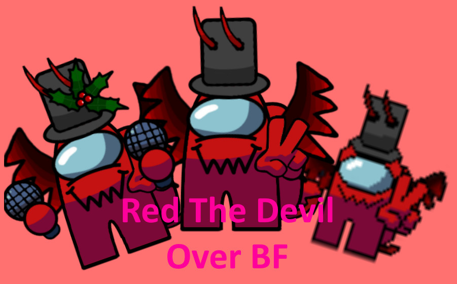 Red The Devil over BF Mod for Friday Night Funkin' | FNF Mods