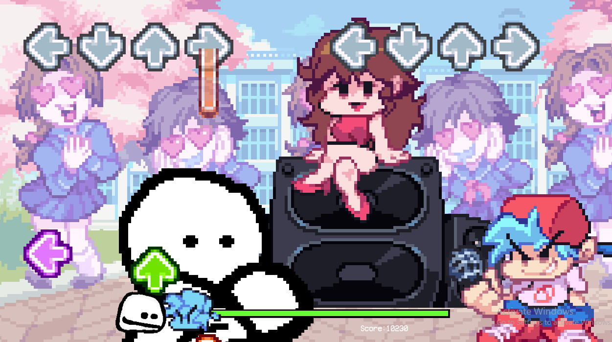 Pixel Bob over Senpai Mod Mod for Friday Night Funkin' | FNF Mods