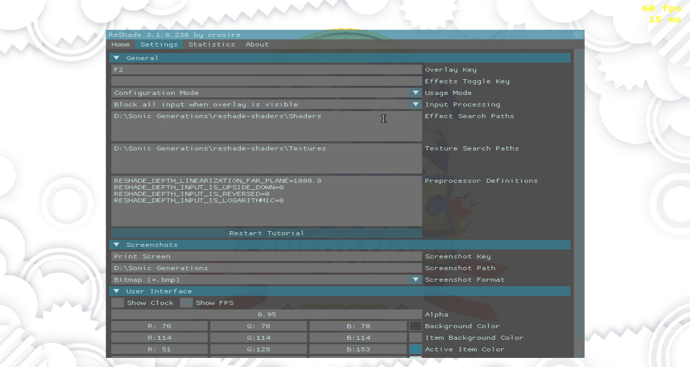 ReShade For Hedge Mod Manager Mod for Sonic Generations (2011) | Gens Mods