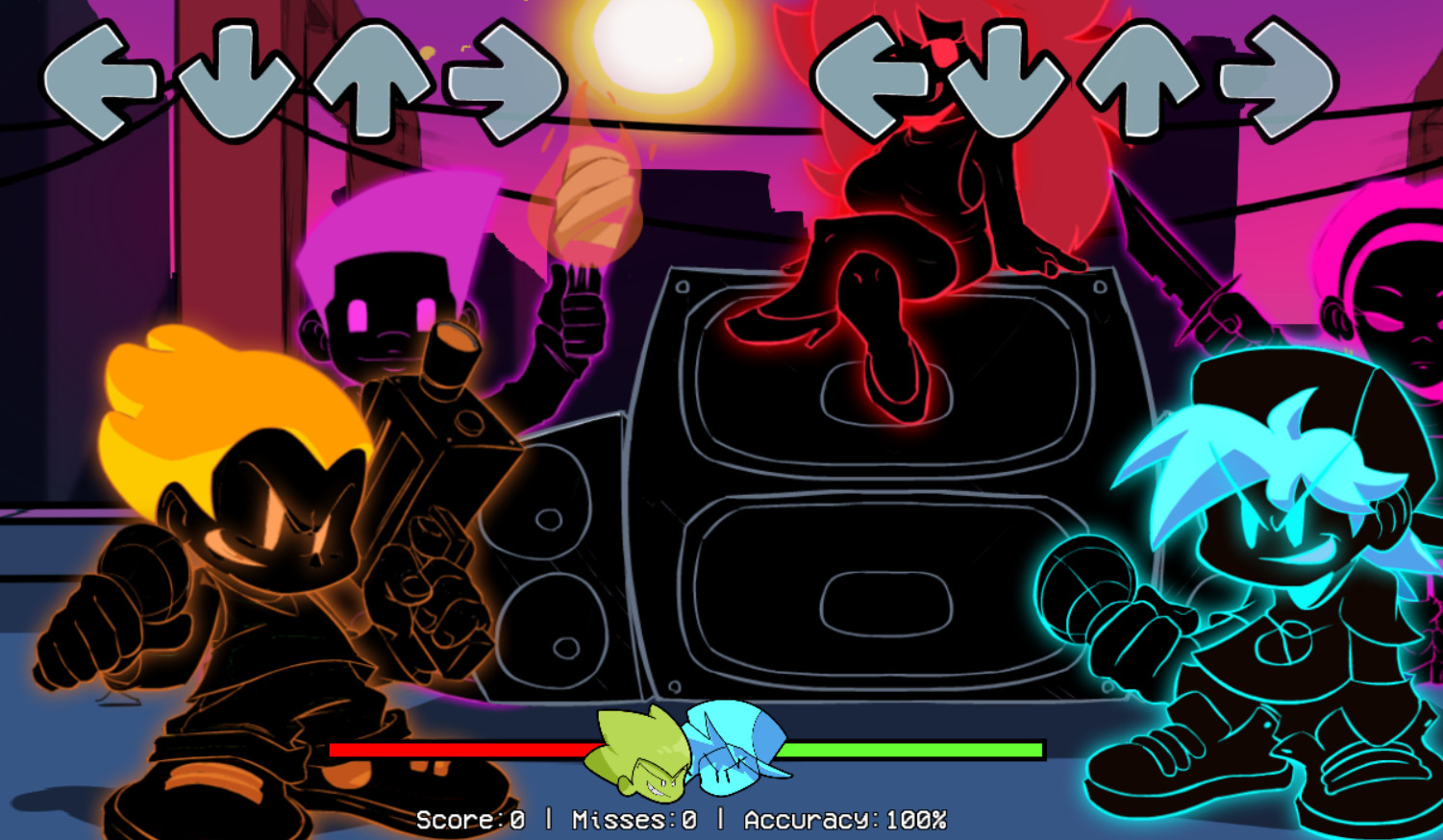 Neon Night Funkin' [HANK] Mod for Friday Night Funkin' | FNF Mods