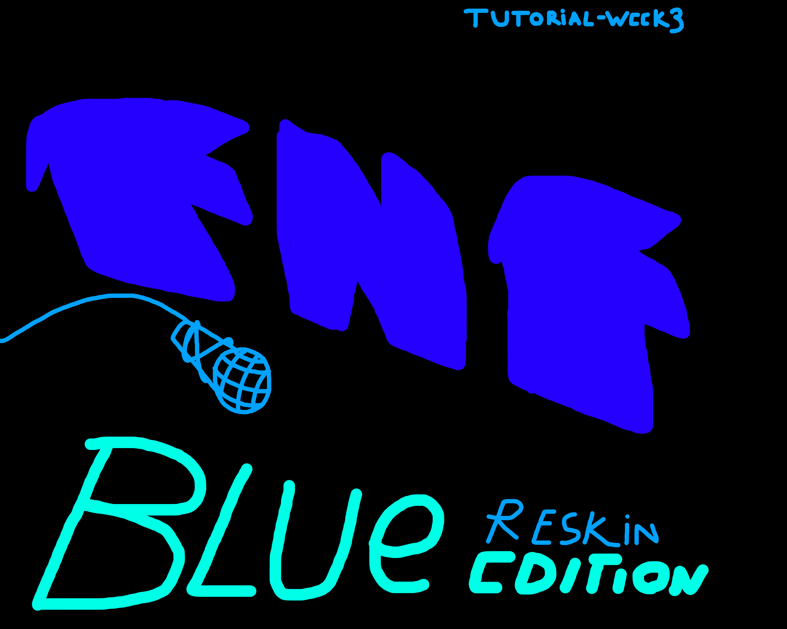 Friday Night Funkin' Blue Edition Reskin [Friday Night Funkin'] [Mods]