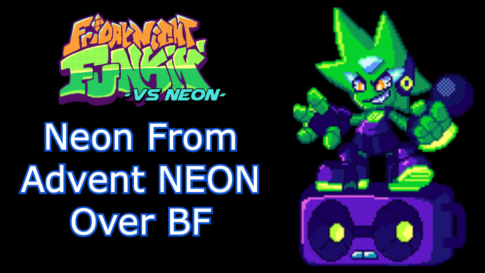 Playable Pixel Neon Mod for Friday Night Funkin' | FNF Mods