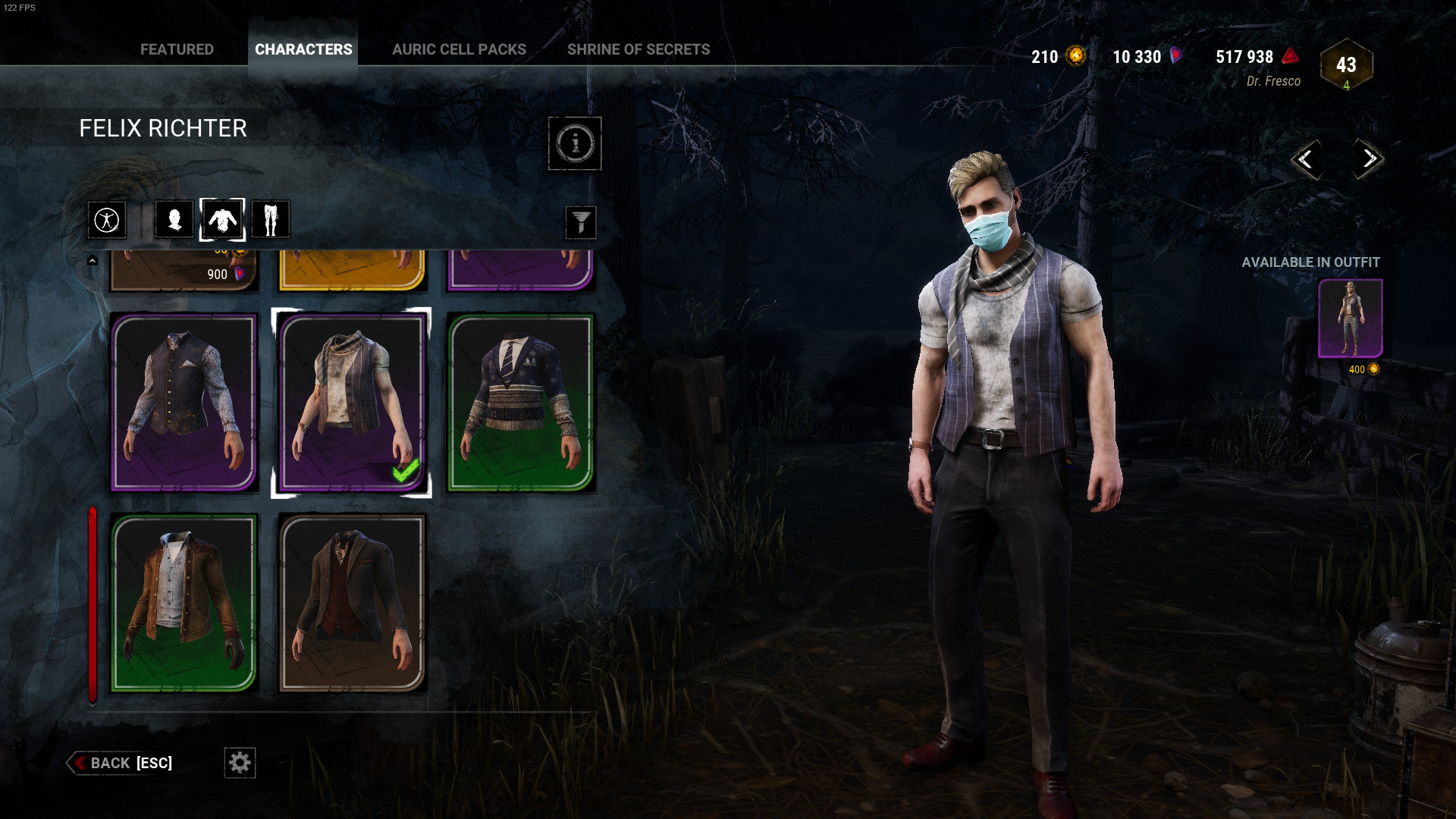 Surgical Mask - Felix Richter [Dead by Daylight] [Mods]