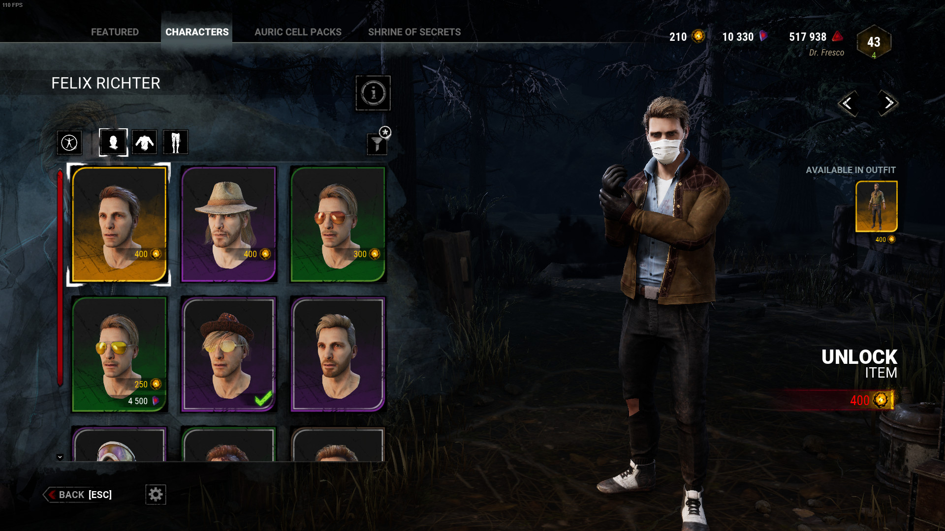 Surgical Mask - Felix Richter Mod for Dead by Daylight | DBD Mods