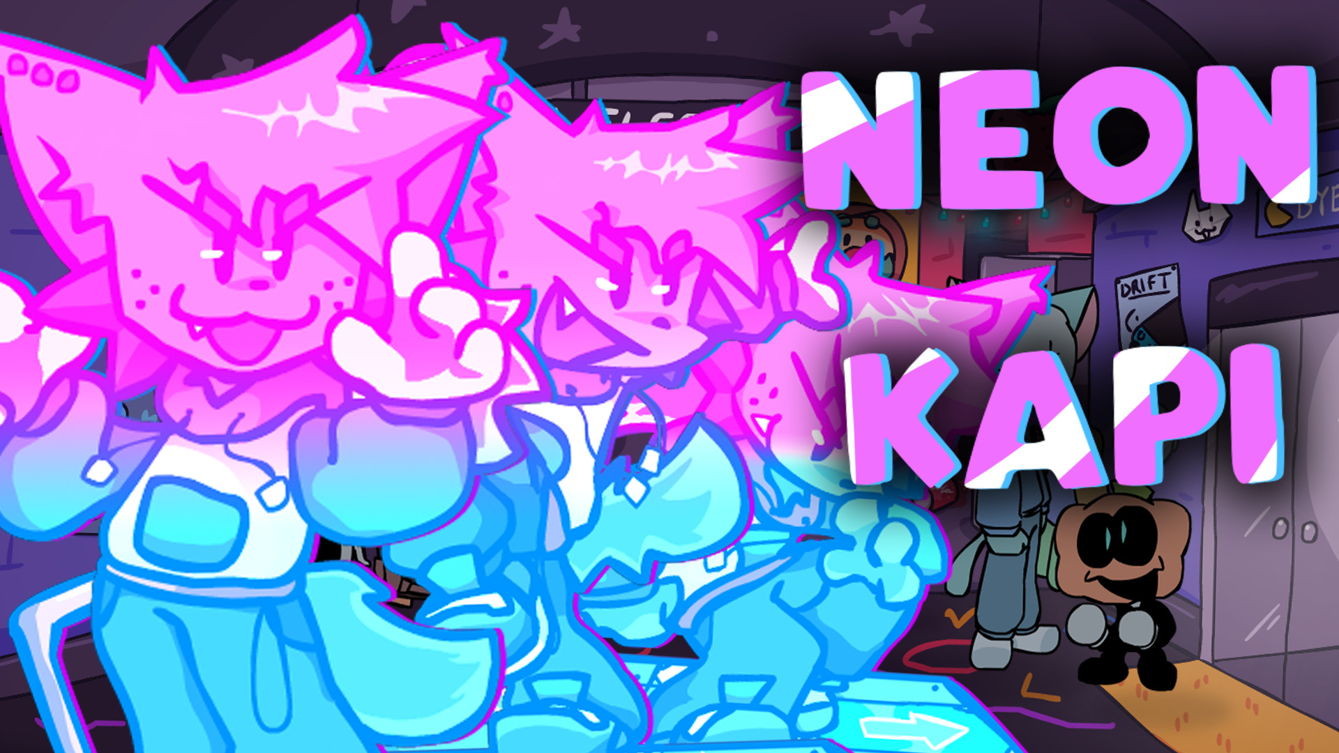Neon Kapi :3 Mod for Friday Night Funkin' | FNF Mods