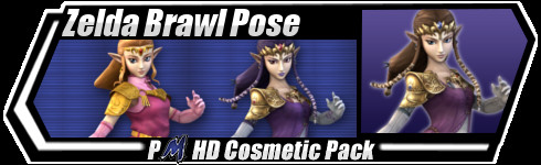 Zelda Brawl Pose Cosmetic Pack Mod for Super Smash Bros. Brawl | Brawl Mods