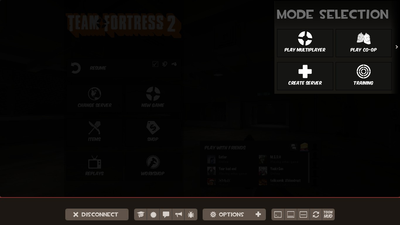 ToonHud old main menu Mod for Team Fortress 2 | TF2 Mods