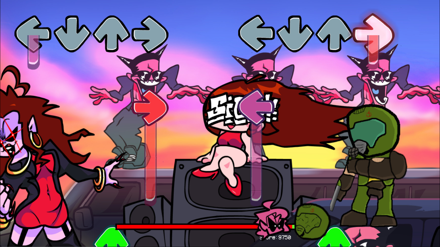 DoomSlayer over BF [Friday Night Funkin'] [Mods]