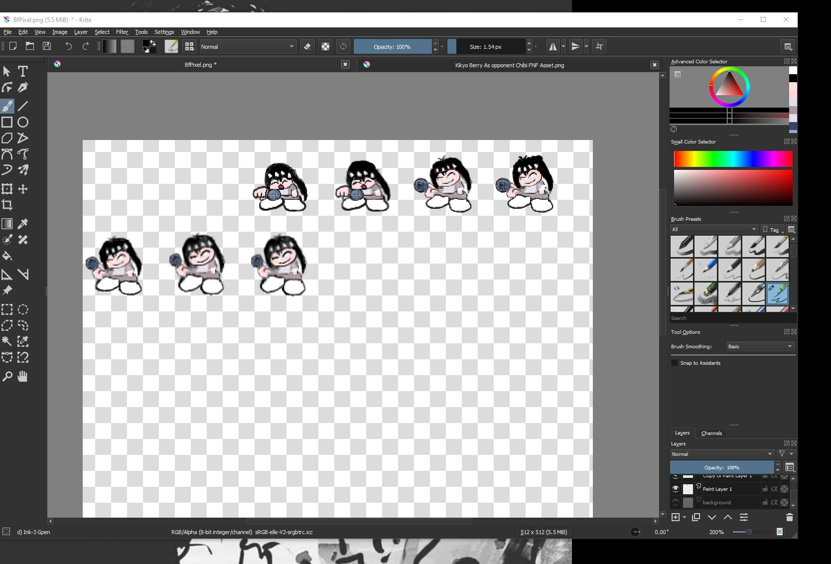 Kikyo Berry BF Pixel skin Mod [Friday Night Funkin'] [Mods]