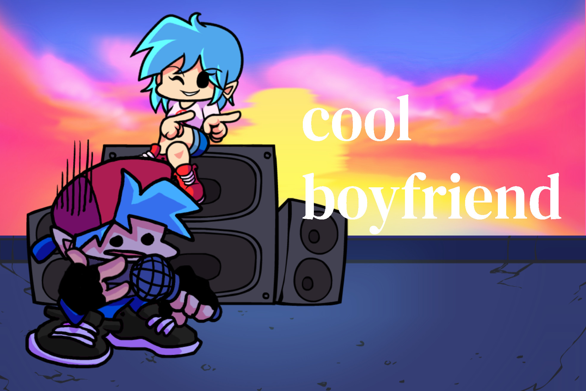 Boyfriend cool light nikes Mod for Friday Night Funkin' | FNF Mods