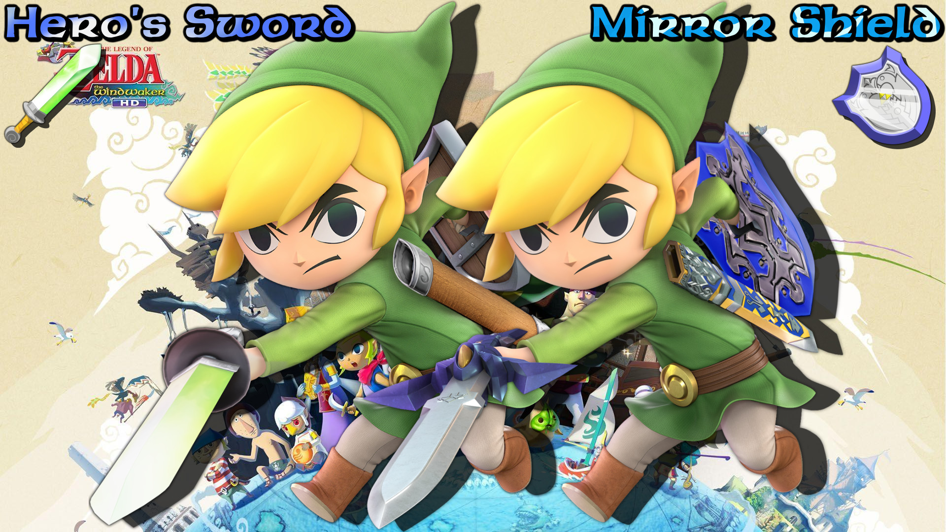 Hero's Sword & Mirror Shield Mod for Super Smash Bros. Ultimate | SSBU Mods