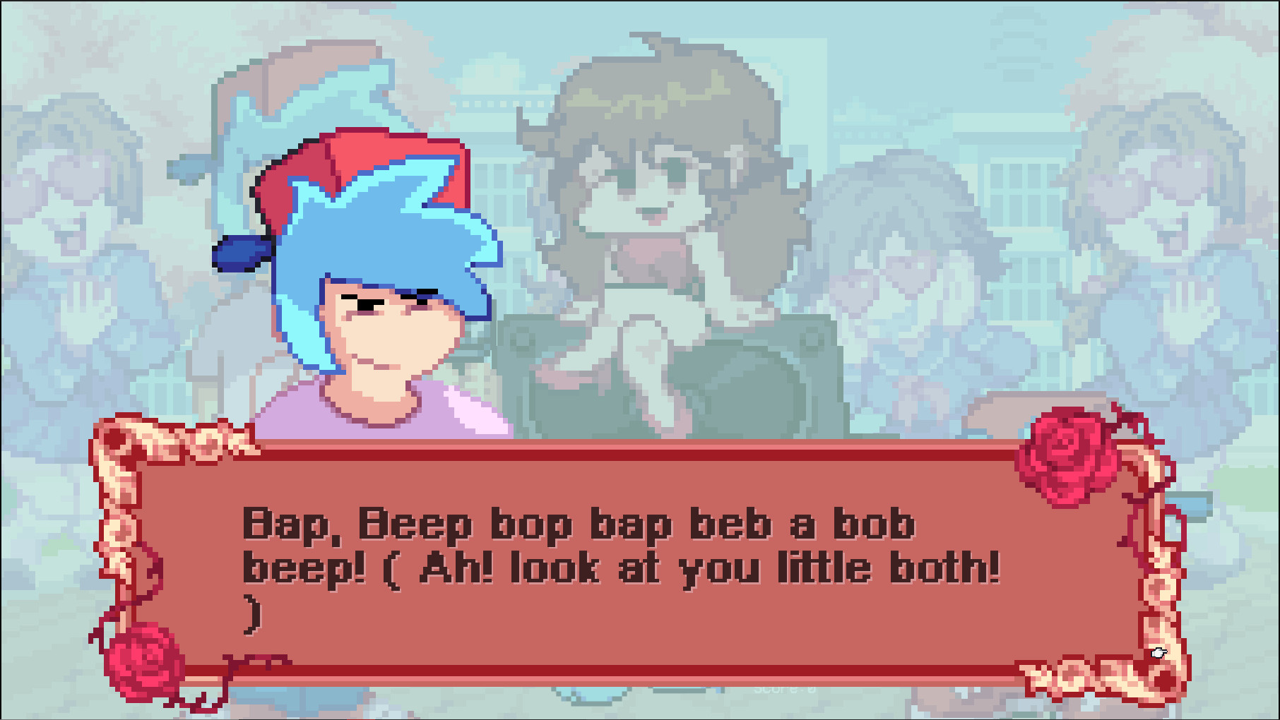 Tall BF over Senpai Mod for Friday Night Funkin' | FNF Mods