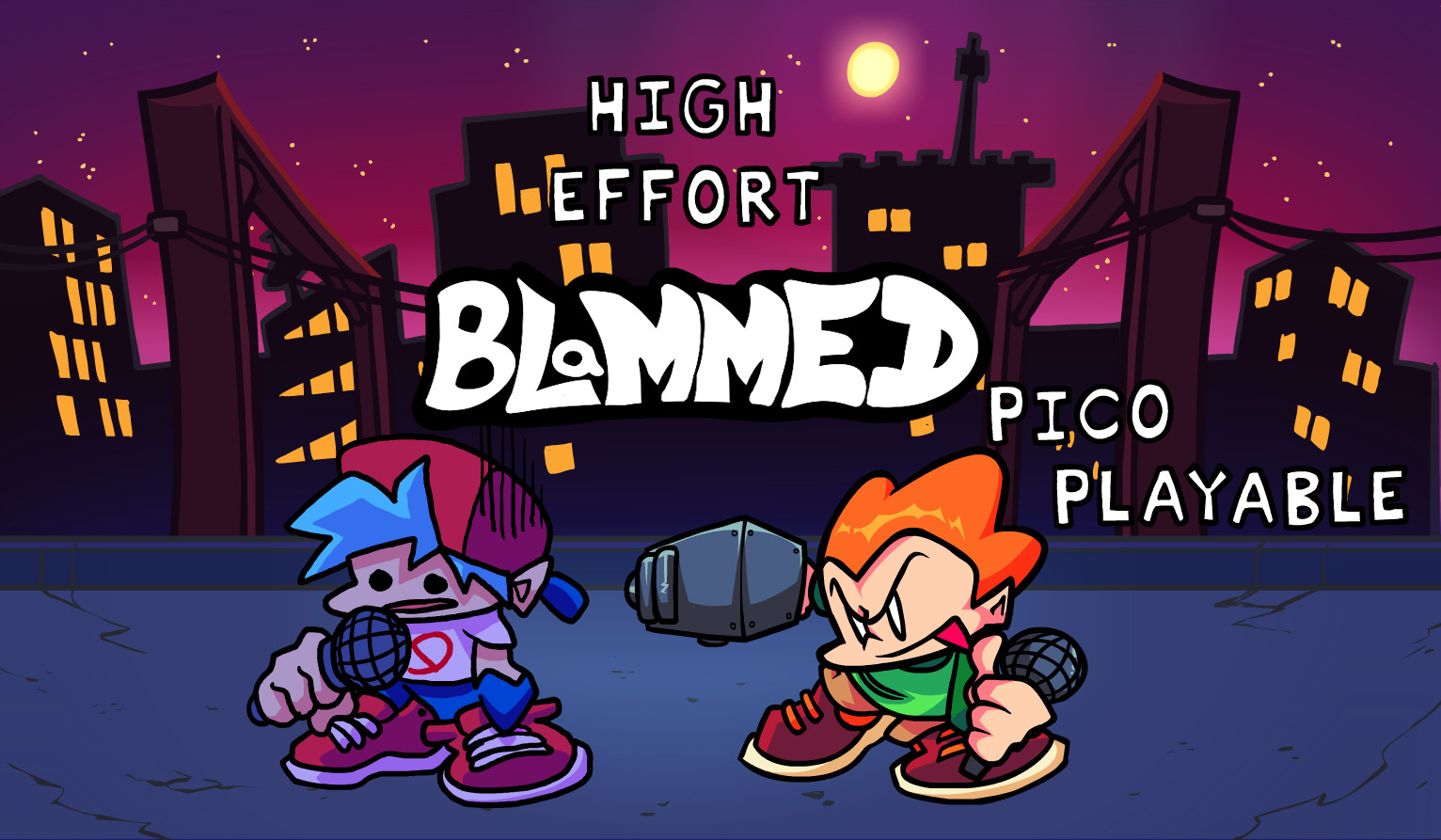 High Effort B3 Blammed+pico playable Mod for Friday Night Funkin' | FNF ...