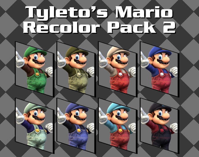 Tyleto's Mario Recolor Pack 2 Mod for Super Smash Bros. Brawl | Brawl Mods