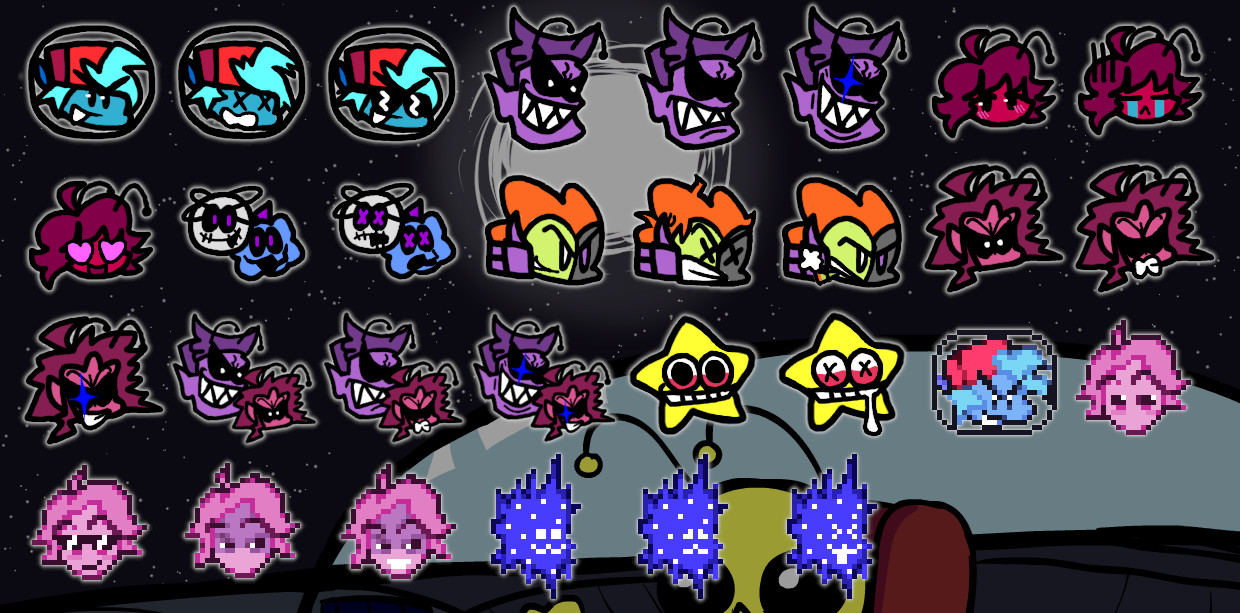Icons Redrawn [Friday Night Funkin'] [Mods]
