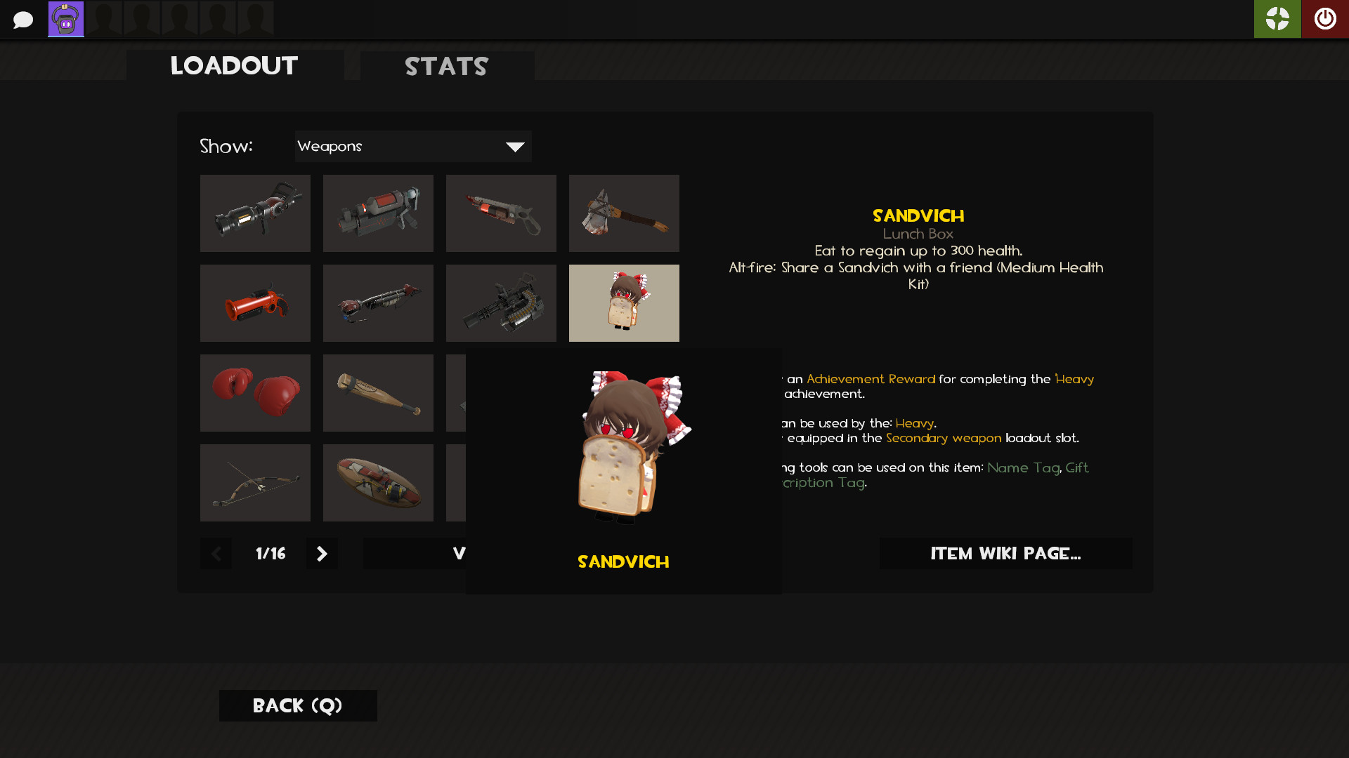 Reimu Sandwich Mod for Team Fortress 2 | TF2 Mods