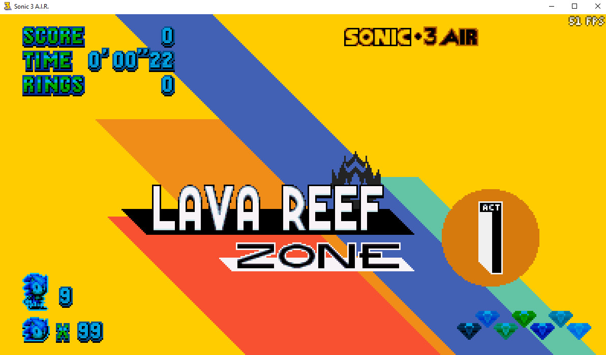 Sonic Mania Style Title Cards Mod for Sonic 3 A.I.R. | S3AIR Mods