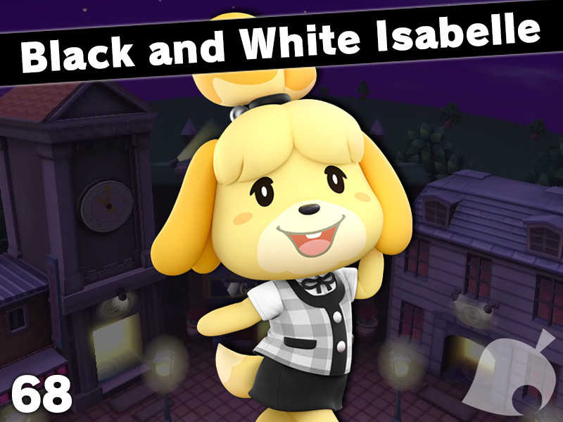 Black and White Isabelle [Super Smash Bros. Ultimate] [Mods]
