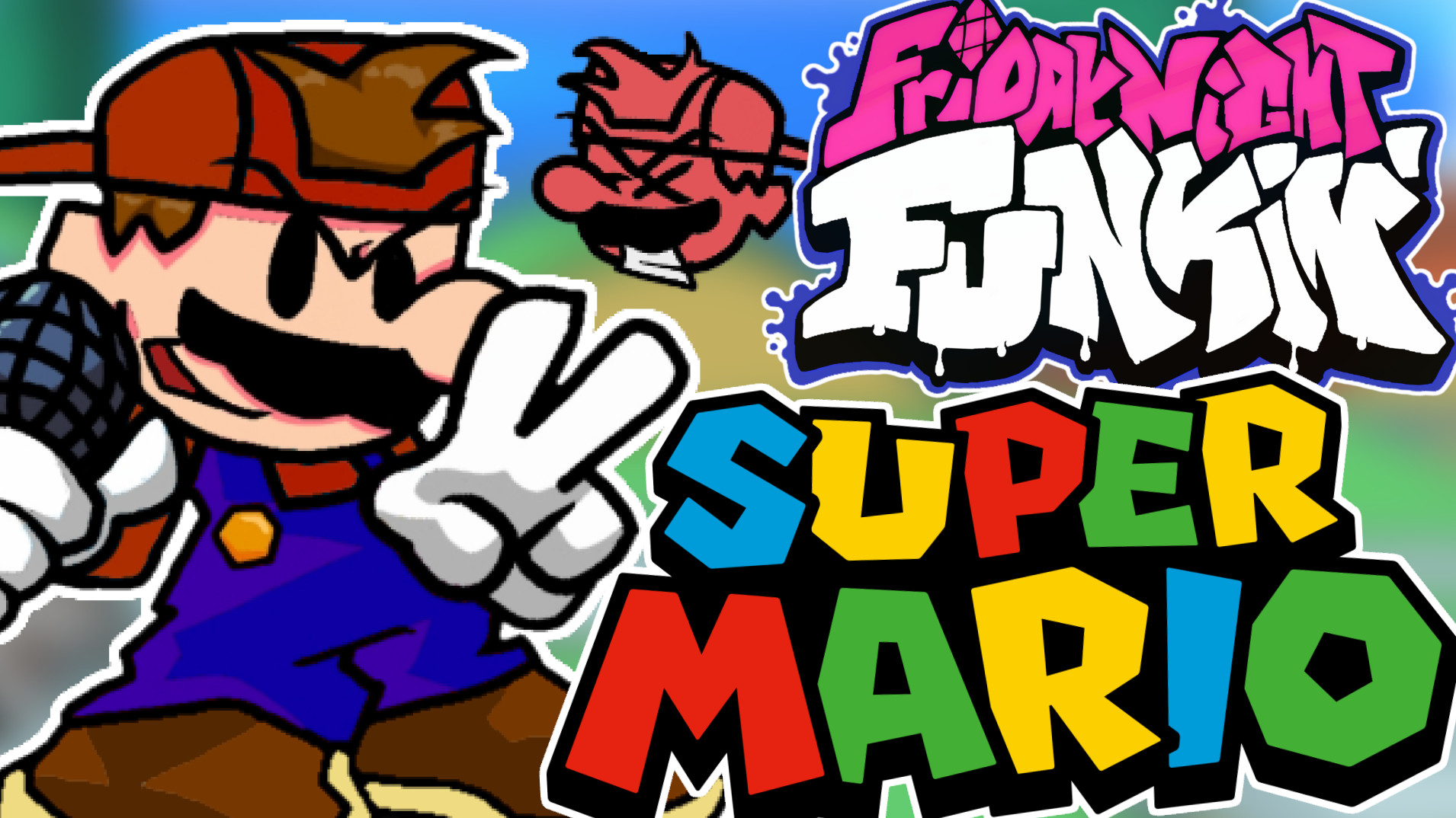 Mario Over Boyfriend! [Skin Mod] Mod for Friday Night Funkin' | FNF Mods