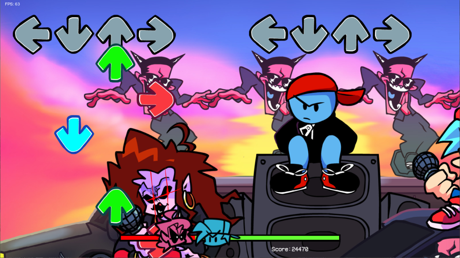 Mean BF over GF Mod for Friday Night Funkin' | FNF Mods