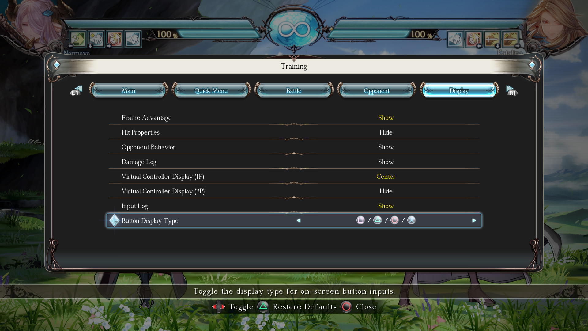Ps4 Buttons over Xbox [Granblue Fantasy: Versus] [Mods]
