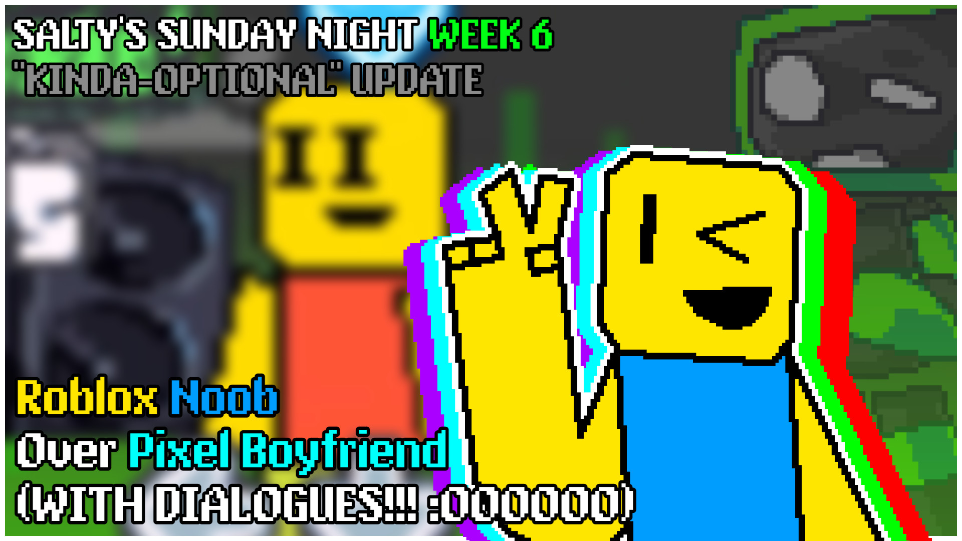 Pixel Noob Over Pixel Boyfriend (WITH DIALOGUES!) Mod for Friday Night ...