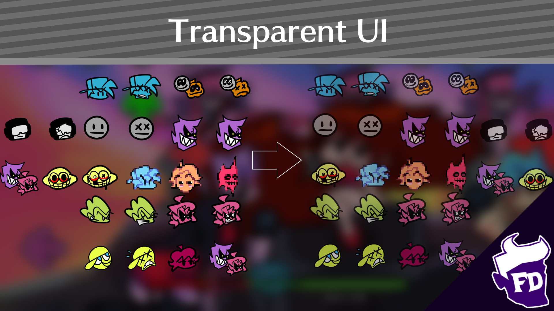 Transparent UI Mod for Friday Night Funkin' | FNF Mods