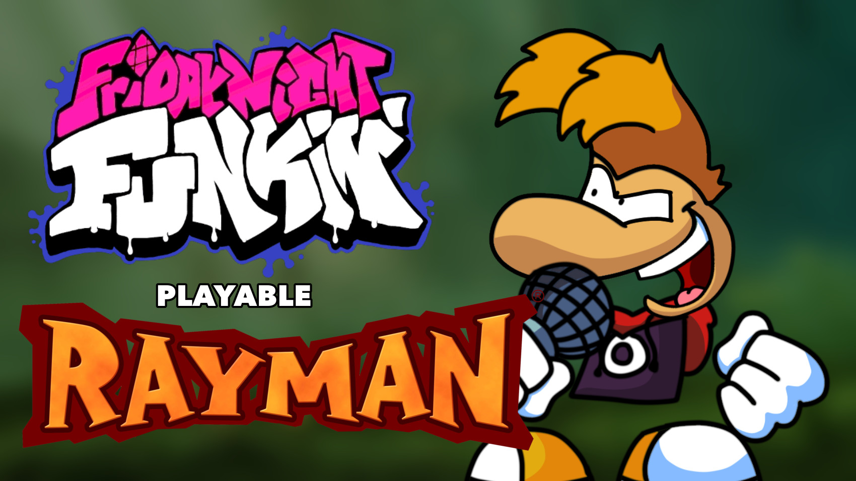 Playable Rayman Over Boyfriend Mod for Friday Night Funkin' | FNF Mods
