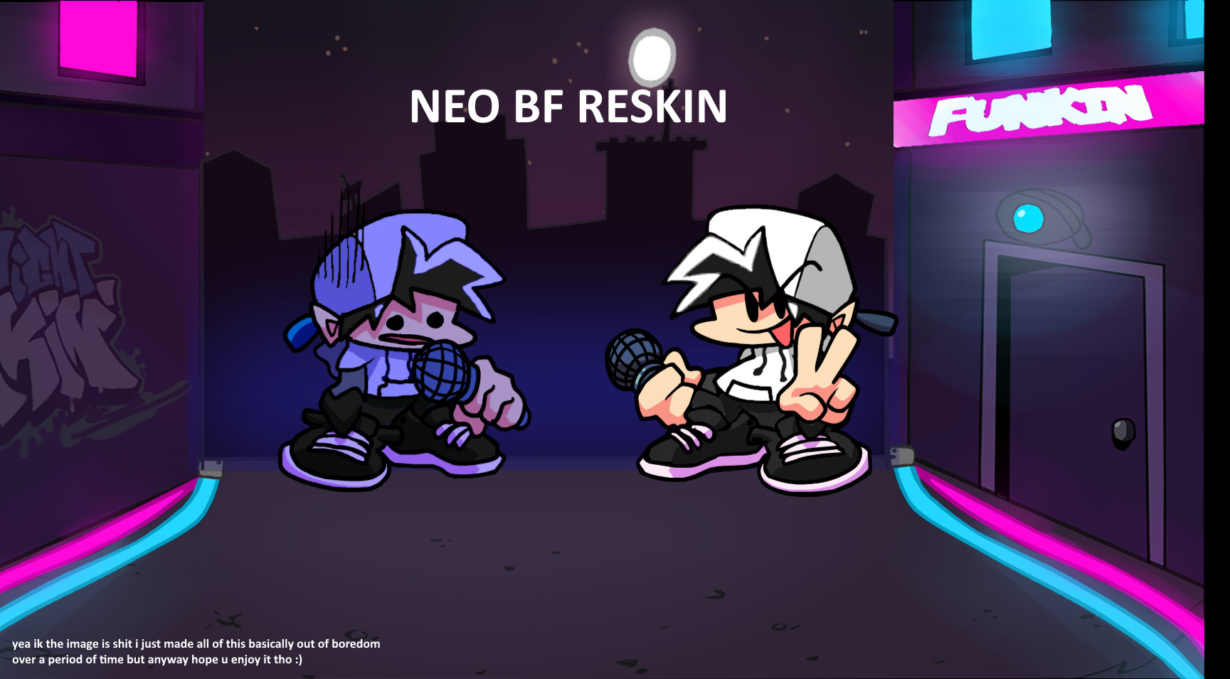 Moonistic over BF (Discontinued!) Mod for Friday Night Funkin' | FNF Mods