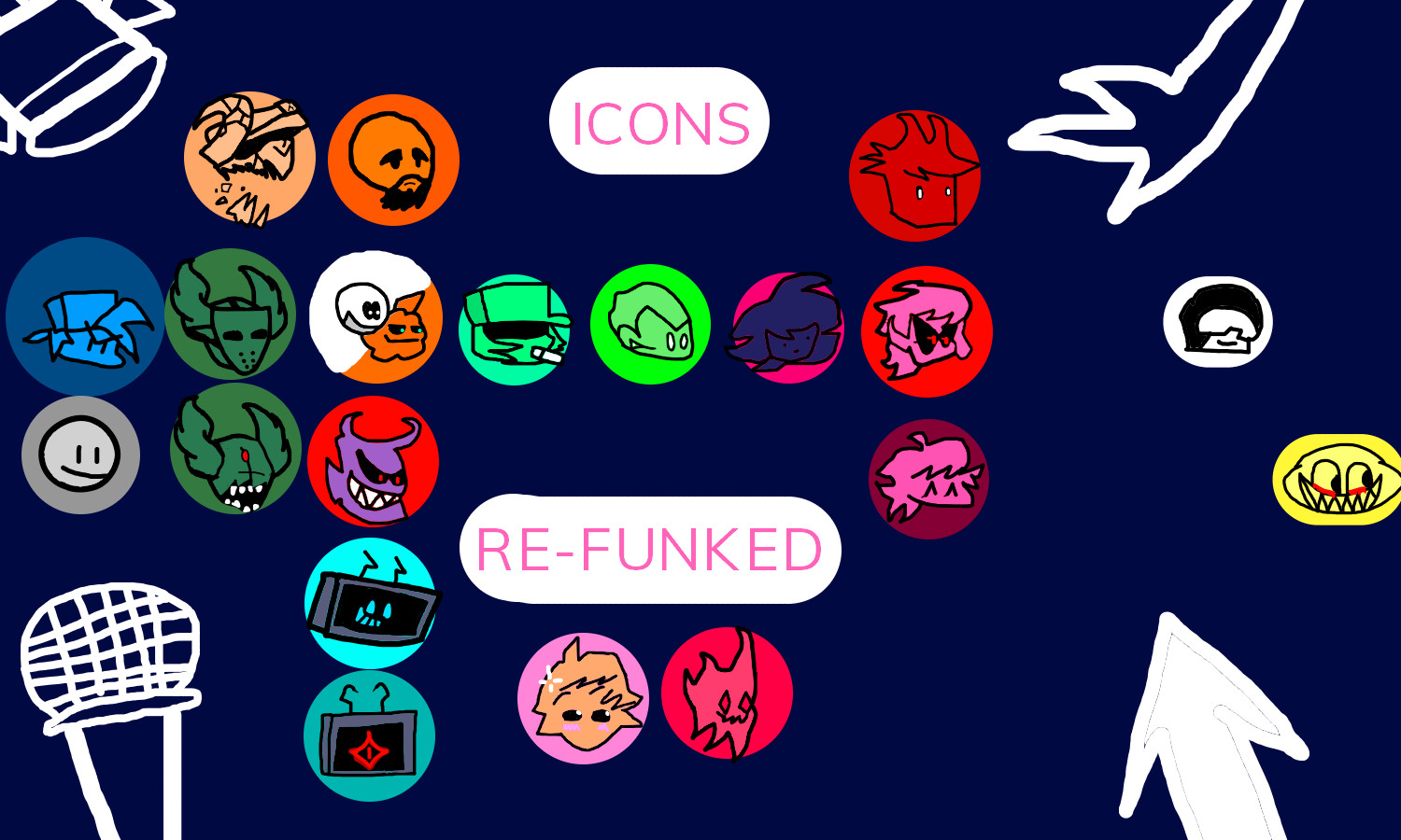 Icons Re-Funked [Friday Night Funkin'] [Mods]