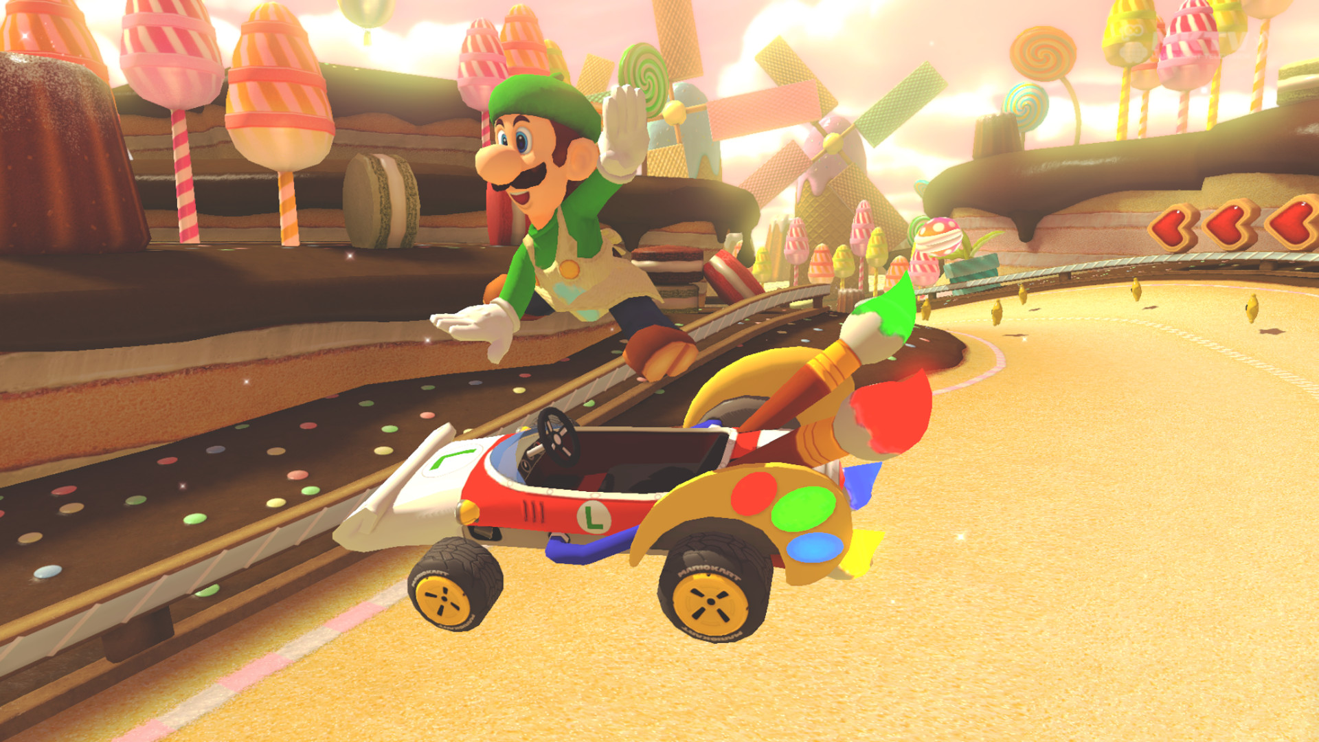 Luigi Painter from MKT Mod for Mario Kart 8 Deluxe | MK8D Mods