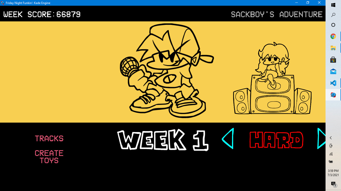 Vs. Sackboy [FULL WEEK] Mod for Friday Night Funkin' | FNF Mods