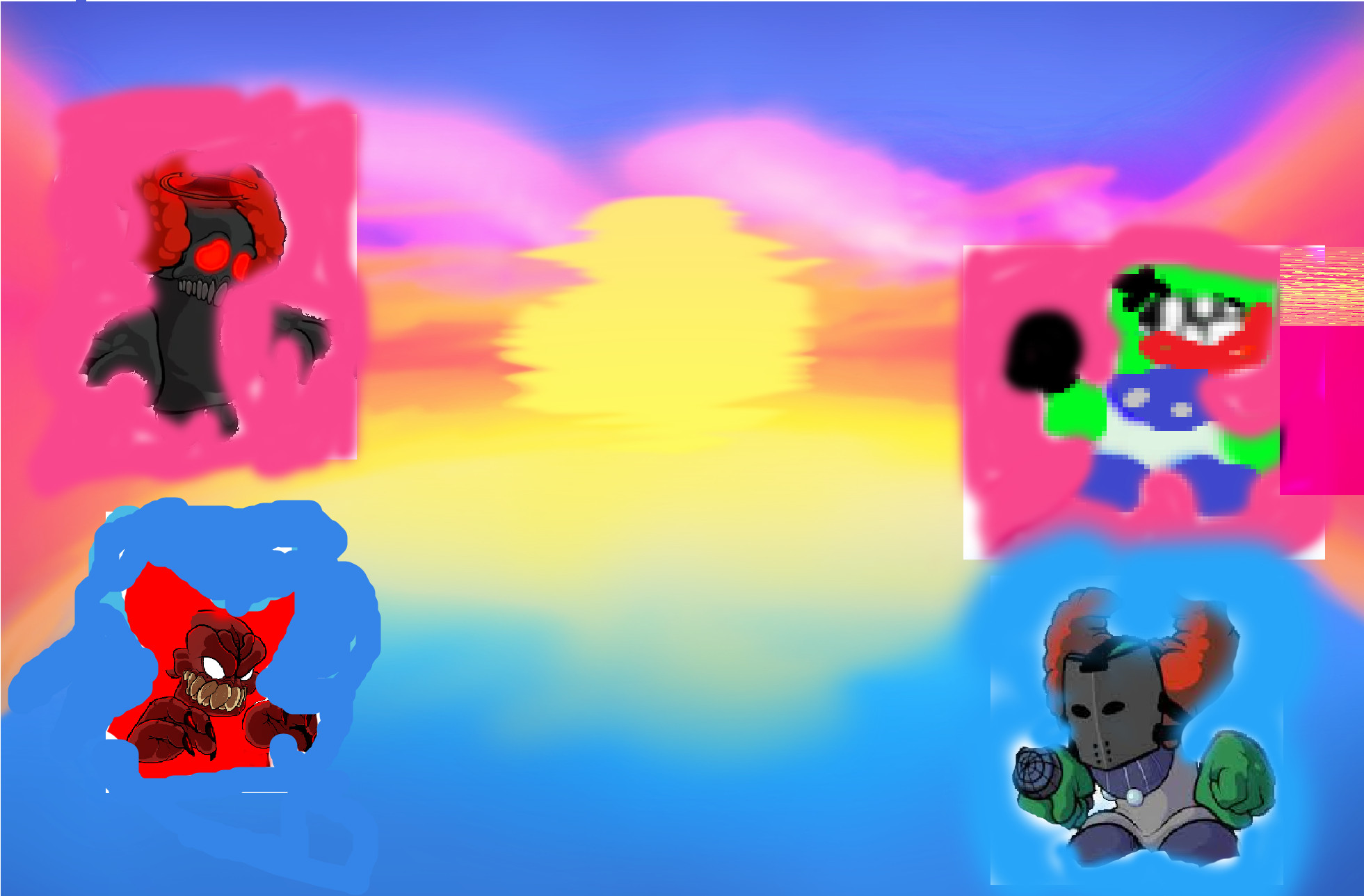 Tricky phase 1 2 3 and 4 over bf Mod for Friday Night Funkin' | FNF Mods